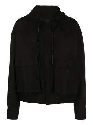 JUUN.J Drawstring Hooded Jacket - Black