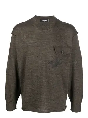 DSQUARED2 DSQUARED2 Flap Pocket Crew Neck Jumper