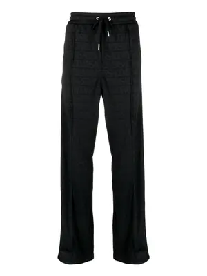 Versace Allover Pattern Track Pants - Black