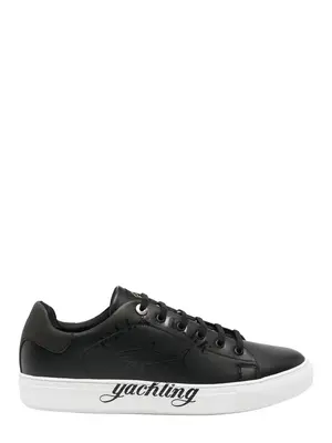 Paul & Shark Logo-print Low-top Sneakers - Black