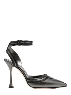 Manolo Blahnik Chonga 105mm Leather Pumps - Grey
