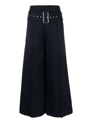 10 CORSO COMO Wide-leg Trousers With Belt - Blue