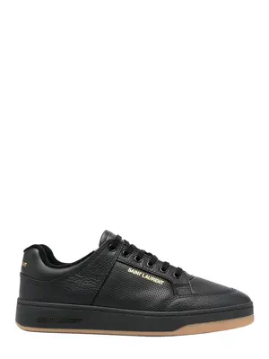 Saint Laurent Sl/61 Perforated Leather Sneakers - Black