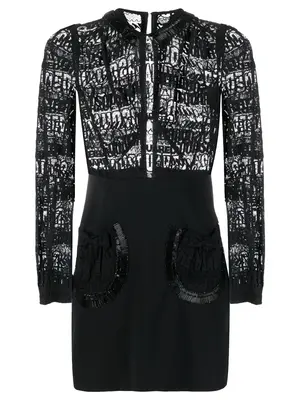 Dsquared2 Logo-lace Minidress - Black