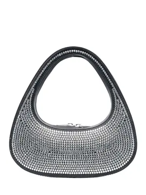 Coperni Mini Swipe Rhinestone-embellished Tote - Black