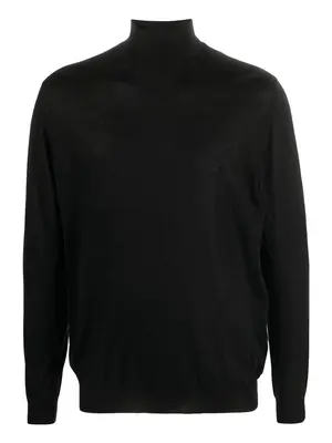 Malo Roll-neck Fine-knit Jumper - Black
