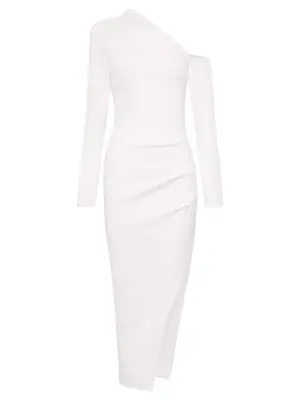 NICHOLAS Shiloh One-shoulder Midi Dress - White