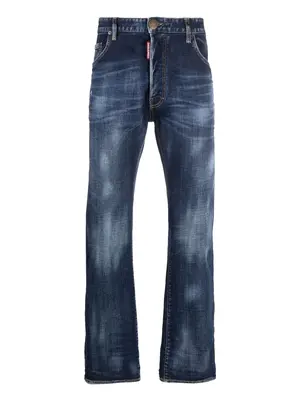 Dsquared2 Low-rise Straight-leg Jeans - Blue