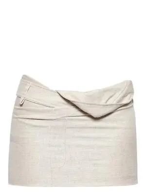 Jacquemus La Mini Jupe Bahia Skirt - Light Beige