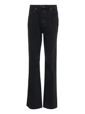 Khaite Danielle High-rise Straight Jeans - Black