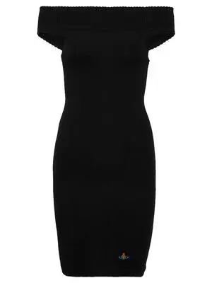VIVIENNE WESTWOOD Valentina Off-the-shoulder Mini Dress - Black