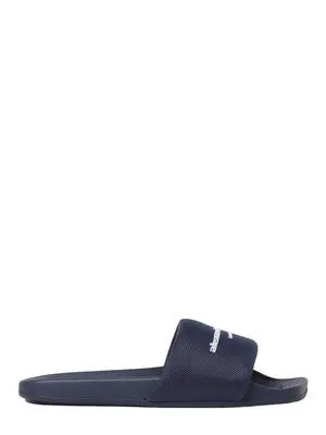 Alexander Wang Synthetic Fabric Slides Blue