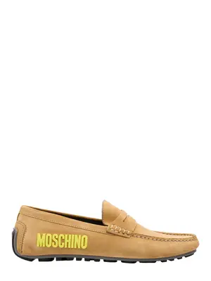 Moschino Suede Driving Shoes - Tan