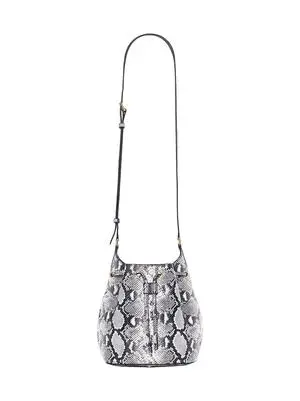 ANINE BING Mini Alana Bucket Bag - Python