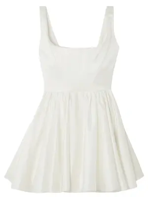 HALFPENNY LONDON Molly Duchesse-satin Mini Dress - White