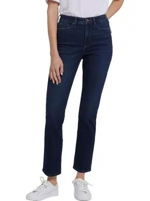 NYDJ Sheri High-waist Slim Straight Leg Jeans - Ink Skyline