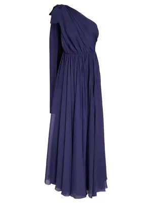 MARIA LUCIA HOHAN Althea One-shoulder Gown - Navy