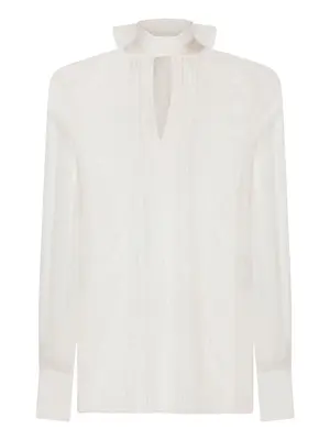 Dolce & Gabbana Chantilly Lace Blouse - White