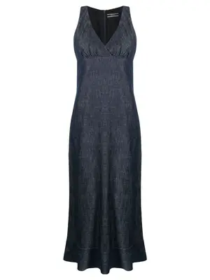 JOSEPH V-neck Sleeveless Dress - Blue