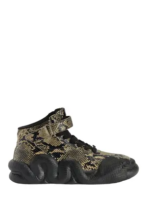 GIUSEPPE ZANOTTI Cobras Snake-effect Mid-top Sneakers - Black