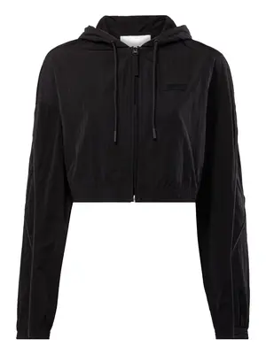 REEBOK Hooded Cropped Track Jacket - Black