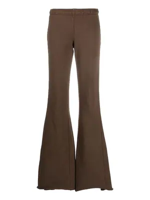ENTIRE STUDIOS Washed-effect Flared Trousers - Brown