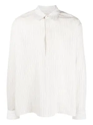 LANVIN Striped Cotton Shirt - White