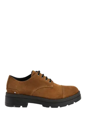 GIUSEPPE ZANOTTI Lapley Suede Derby Shoes - Brown