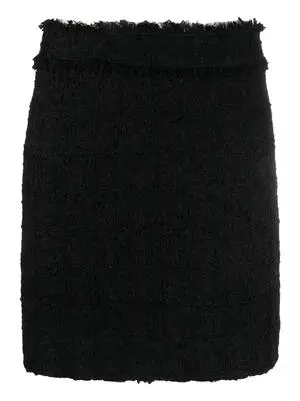 Dolce & Gabbana High-waist Tweed Skirt - Black