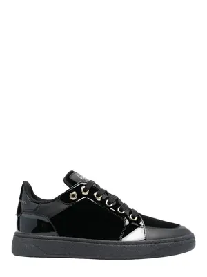 GIUSEPPE ZANOTTI Velvet Lace-up Low-top Sneakers - Black
