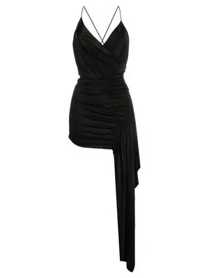 Alexandre Vauthier Asymmetric Draped Minidress - Black