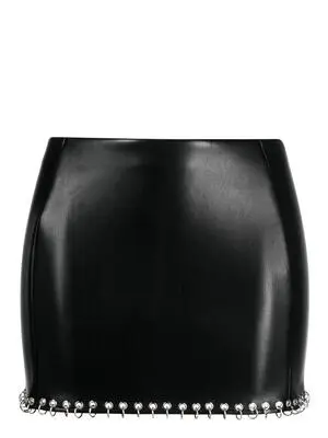 PATRIZIA PEPE Patrizia Pepe Ring-Detailing Faux Leather Miniskirt