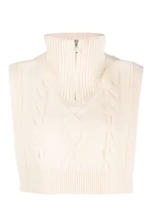 A.p.c. Cable-knit Cropped Collar - Neutrals