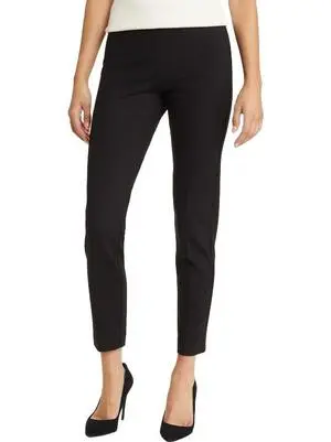 Anne Klein Hollywood High Waist Slim Pull-on Pants - Anne Black