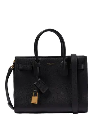 Saint Laurent Sac De Jour Baby Leather Tote Bag - Black