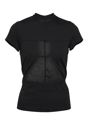 Rick Owens Cutout Cotton Jersey T-shirt - Black