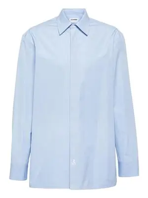 JIL SANDER Pinstriped Cotton Shirt - Blue