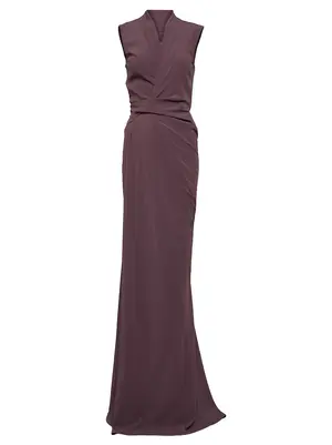 Rick Owens Georgette Maxi Gown - Brown