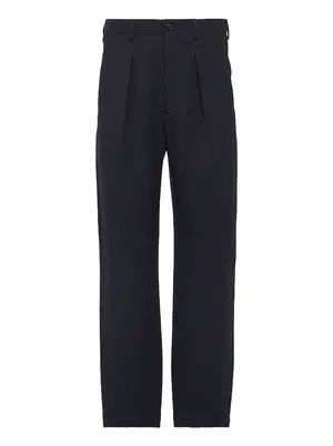 Giorgio Armani Straight Wool Trousers - Blue