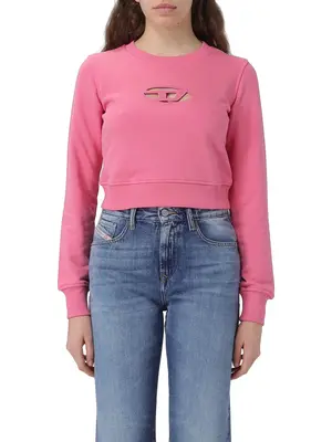 DIESEL Cotton Blend Sweatshirt Fuchsia