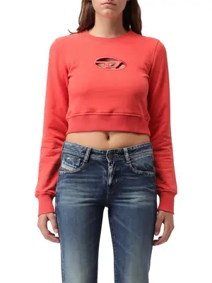 DIESEL Cotton Blend Sweatshirt Red
