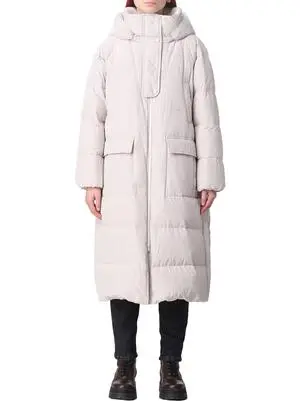 Brunello Cucinelli Down Jacket With Shearling Hood - White