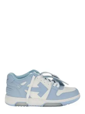Off-White Off-White Out Of Office Leather Sneakers Sky Blue