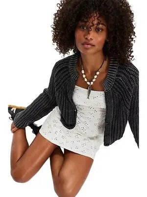 Free People Sweet Nothing Cardigan Black