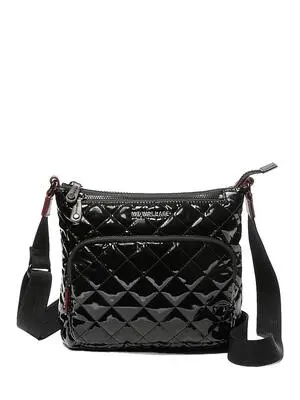 Mz Wallace Metro Scout Crossbody - Black Lacquer/silver