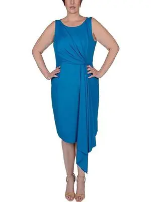 MAYES NYC Adele Sheath Dress - Mykonos Blue