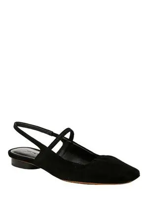 Vince Vince Venice Slingback Flat Black Suede