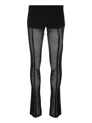 Blumarine Low-rise Semi-sheer Trousers - Black