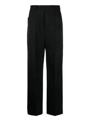 Rick Owens Straight-leg Wool Tailored Trousers - Black