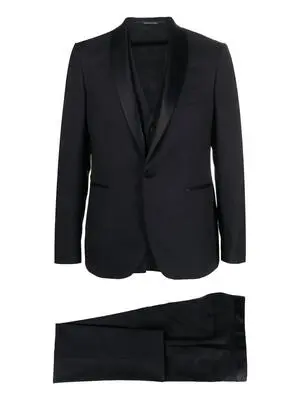 Tagliatore Single-breasted Virgin Wool-silk Suit - Blue